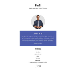 Perfil de diseñador gráfico - Plantilla HTML por Nicepage
