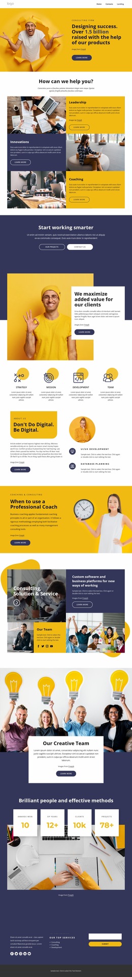 Company core values - Website Builder Templates by Nicepage