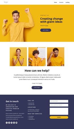 Creating change giant ideas - CSS Template by Nicepage