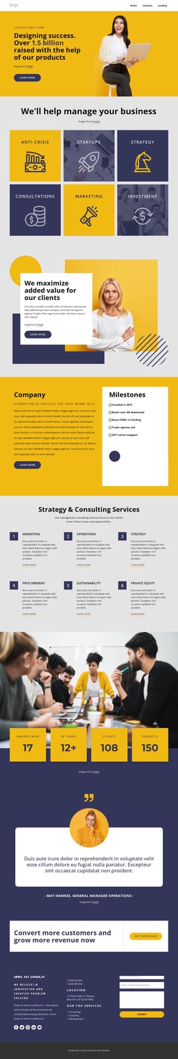 Creating change giant ideas - HTML5 Template by Nicepage