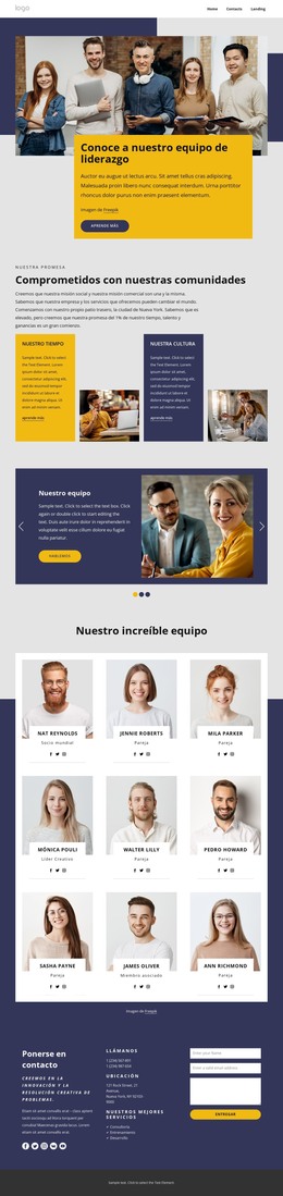 Conoce el diseño del equipo - Plantilla de sitio web por Nicepage