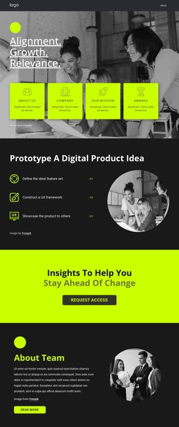 Build great digital products Website Template