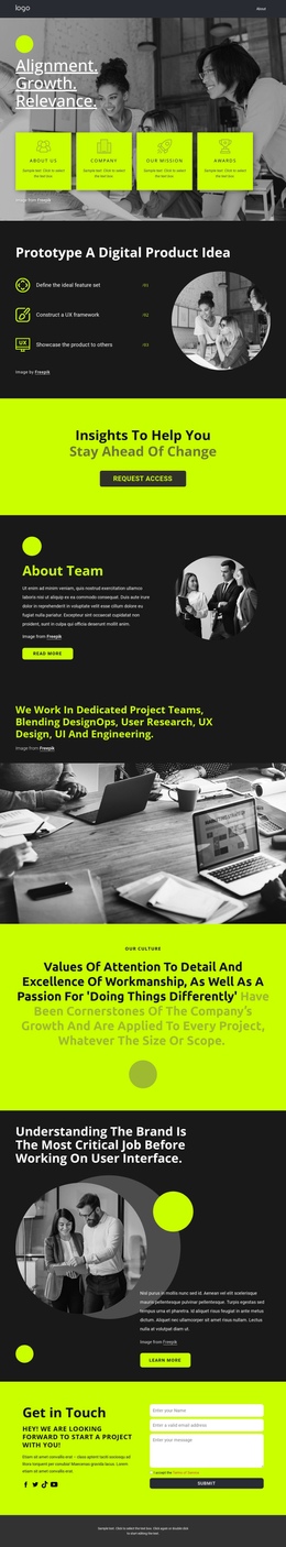 Engineering One Page Templates | Nicepage