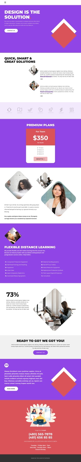 Book via form - One Page Template by Nicepage
