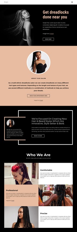 Get dreadlocks done near you - Website Template by Nicepage