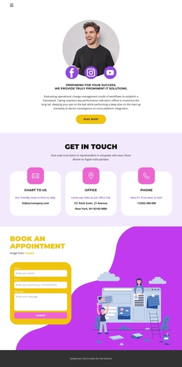 Two vectors of development - One Page Template by Nicepage