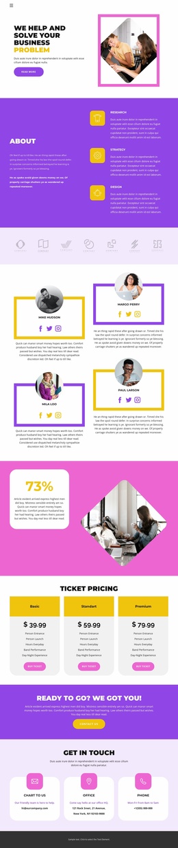 Ticket Website Templates | Nicepage