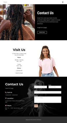 Visit dreadlocks salon - HTML5 Template by Nicepage