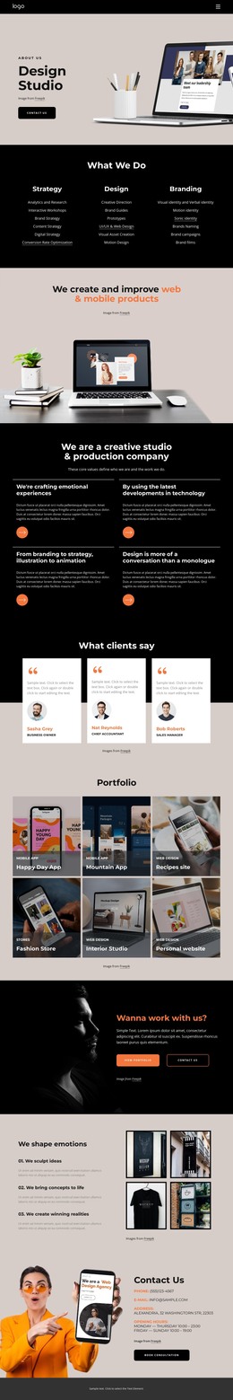 Web developer portfolio HTML Template