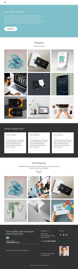 Project win counter One Page Template