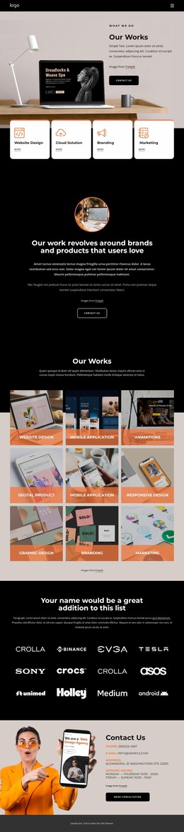 The best web design agency - Website Mockup by Nicepage