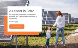 A leader in solar - Landing Page by Nicepage