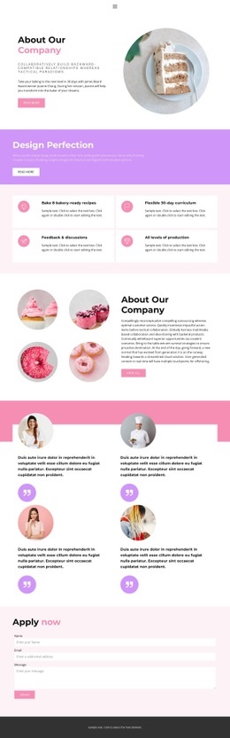 Bakery pricing - Web Page Design by Nicepage