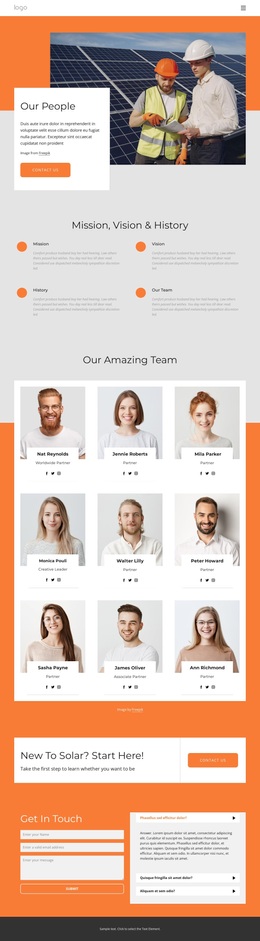 120 Team Page Templates | Nicepage