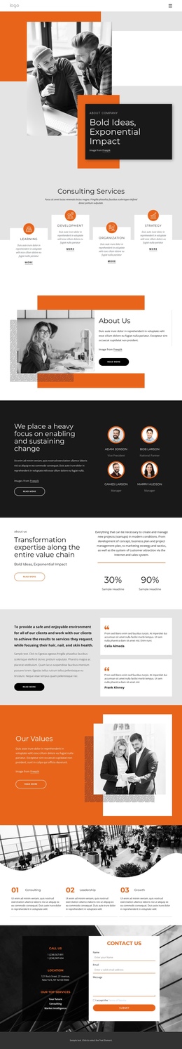 Connecting a brighter future One Page Template