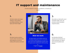 It support - One Page Template by Nicepage