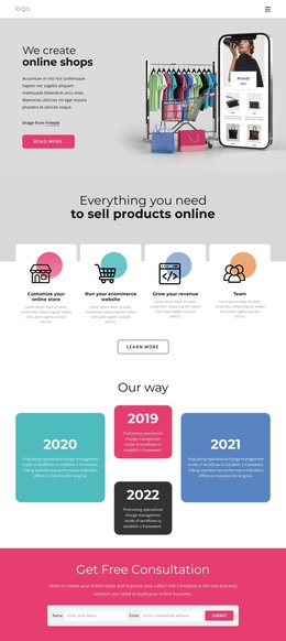 We build stores - Template by Nicepage