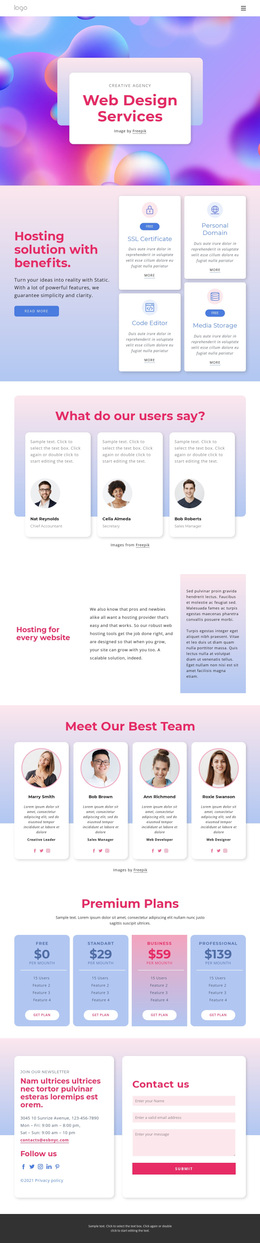 Full-service design studio - Template by Nicepage
