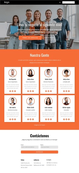 Nuestro equipo de liderazgo - Plantilla HTML5 por Nicepage