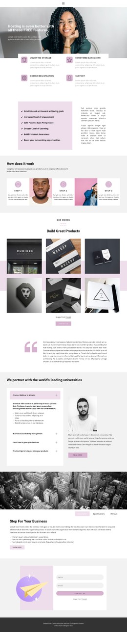 Steps CSS Templates | Nicepage