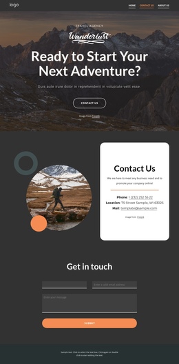 Unique trip around the world - One Page Template by Nicepage