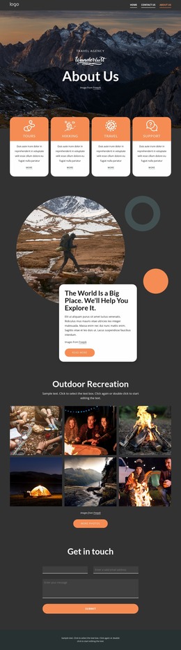 Campground faqs block - Website Mockup by Nicepage