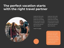 Your perfect vacations - Html Code Example by Nicepage