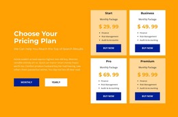Pricing HTML Templates
