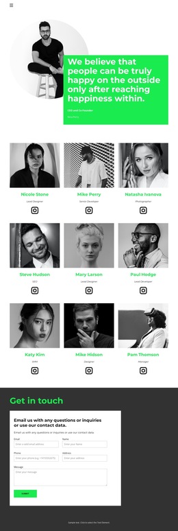 Submission form - HTML5 Template by Nicepage