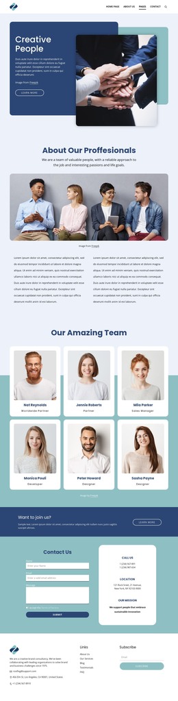 Web developer portfolio HTML Template