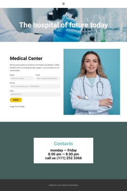 Hospital CSS Templates | Nicepage