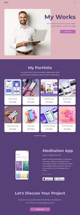 Custom iOS and Android apps for your business - HTML Template by Nicepage
