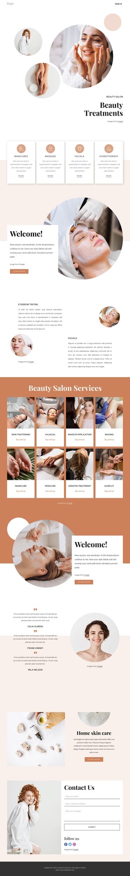 Exceptional beauty service - HTML Template by Nicepage