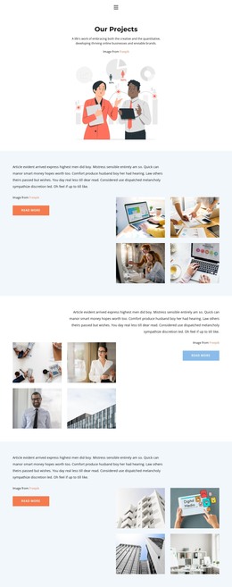 More about our projects - HTML5 Template by Nicepage