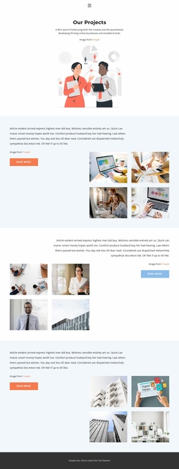 Projects Website Templates | Nicepage