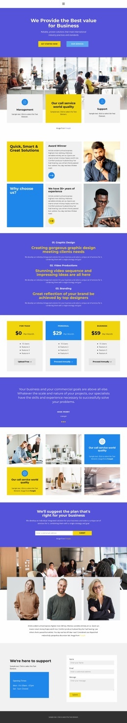 Integrated solution - Html Code Example by Nicepage