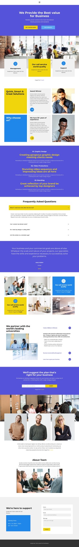 Slider with user opinions - Joomla Template by Nicepage