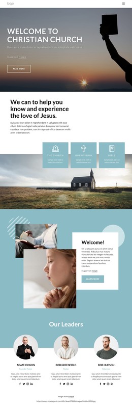Our Mission, vision and confession Website Template