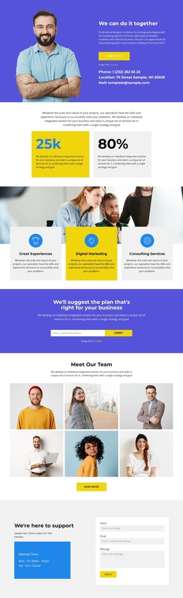 Impressing ideas - One Page Template by Nicepage
