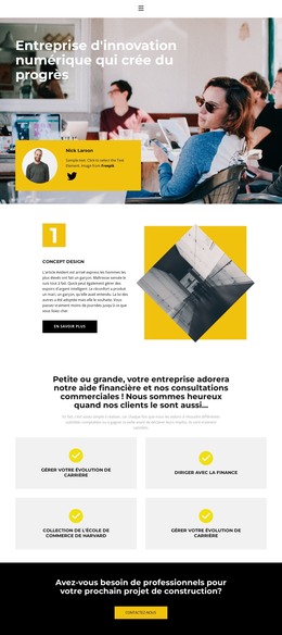 Nouveaux objectifs du projet - Modèle HTML par Nicepage