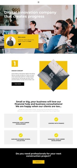 New project goals - Website Template by Nicepage