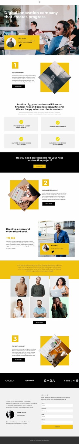 First concept - Website Mockup by Nicepage