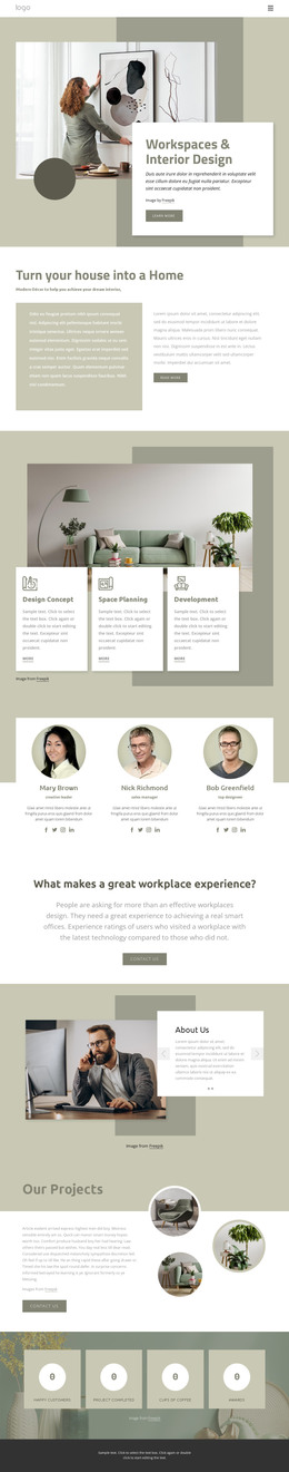 420 Interior HTML Templates | Nicepage