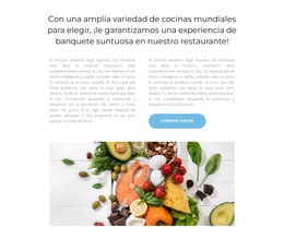 Come verduras y frutas. Plantilla CSS