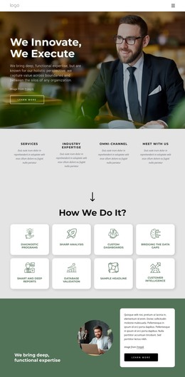 We are a global consultancy Web Page Design