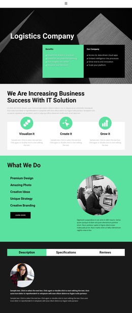 Logistics solutions - Web Page Design by Nicepage