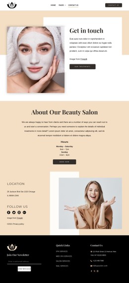 Full treatment menu - CSS Template by Nicepage
