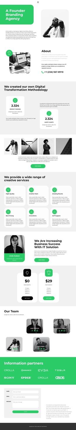 We are flexible and cope One Page Template