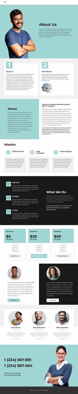 How to set up a process - Website Mockup by Nicepage