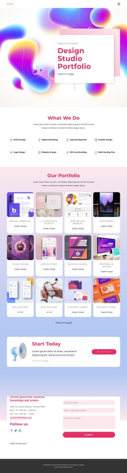 Amazing portfolio CSS Template